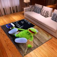 China Custom Polyester Animal Cartoon Carpet 1.2x1.6m Machine Washable Floor Mat for Home Office for sale