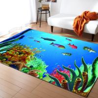 China Custom Polyester Animal Cartoon Carpet 1.2x1.6m Machine Washable Floor Mat for Home Office for sale