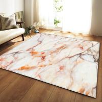 China Customizable Marble Polyester Carpet 1.6x2.3m Living Room Bedroom Floor Mat for sale