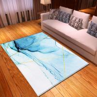 China Customizable Marble Polyester Carpet 1.6x2.3m Living Room Bedroom Floor Mat for sale