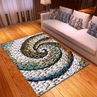 China Customizable Marble Polyester Carpet 1.6x2.3m Living Room Bedroom Floor Mat for sale