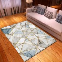 China Customizable Marble Polyester Carpet 1.6x2.3m Living Room Bedroom Floor Mat for sale