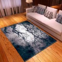 China Customizable Marble Polyester Carpet 1.6x2.3m Living Room Bedroom Floor Mat for sale