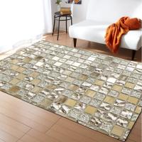 China Customizable Marble Polyester Carpet 1.6x2.3m Living Room Bedroom Floor Mat for sale
