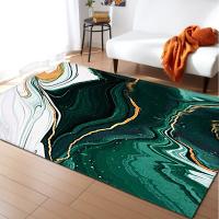 China Customizable Marble Polyester Carpet 1.6x2.3m Living Room Bedroom Floor Mat for sale