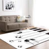 China Customizable Art Piano Polyester Carpet 100% Polyester Machine Washable Rug 0.5x1m for sale