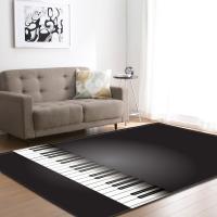 China Customizable Art Piano Polyester Carpet 100% Polyester Machine Washable Rug 0.5x1m for sale