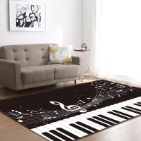 China Customizable Art Piano Polyester Carpet 100% Polyester Machine Washable Rug 0.5x1m for sale