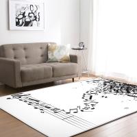 China Customizable Art Piano Polyester Carpet 100% Polyester Machine Washable Rug 0.5x1m for sale