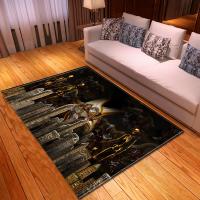 China Custom Polyester Skeleton Floor Mat 150x210cm Machine Washable Living Room Carpet for sale