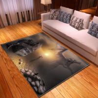 China Custom Polyester Skeleton Floor Mat 150x210cm Machine Washable Living Room Carpet for sale