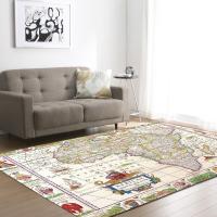 China Customizable Vintage Polyester Carpet 152x244cm Machine Woven Living Room Bedroom Floor Mat for sale