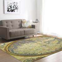 China Customizable Vintage Polyester Carpet 152x244cm Machine Woven Living Room Bedroom Floor Mat for sale