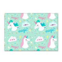 China Custom Cartoon Unicorn Polyester Carpet Floor Mat 80x120cm Machine Washable for sale