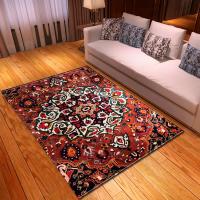 China Custom Vintage Polyester Carpet 1.2x1.6m Machine Woven Floor Mat for Living Room Bedroom for sale