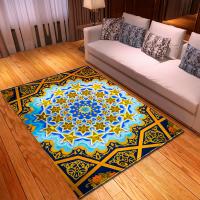 China Custom Vintage Polyester Carpet 1.2x1.6m Machine Woven Floor Mat for Living Room Bedroom for sale
