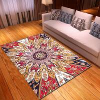 China Custom Vintage Polyester Carpet 1.2x1.6m Machine Woven Floor Mat for Living Room Bedroom for sale