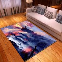 China Custom Vintage Polyester Carpet 1.2x1.6m Machine Woven Floor Mat for Living Room Bedroom for sale