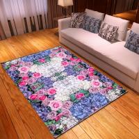 China Custom Vintage Polyester Carpet 1.2x1.6m Machine Woven Floor Mat for Living Room Bedroom for sale