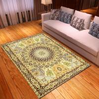 China Custom Vintage Polyester Carpet 1.2x1.6m Machine Woven Floor Mat for Living Room Bedroom for sale
