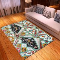 China Custom Vintage Polyester Carpet 1.2x1.6m Machine Woven Floor Mat for Living Room Bedroom for sale