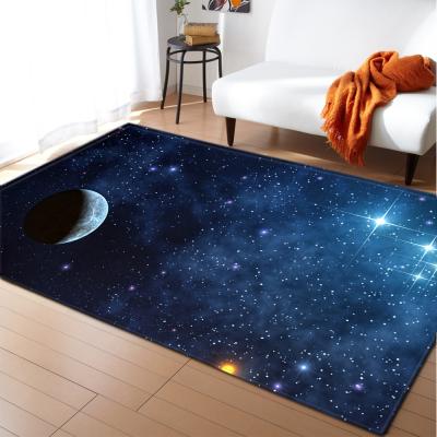 China 1.2x1.6m Starry Sky Polyester Machine Washable Carpet Bedroom Floor Mat Custom Size for sale