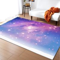 China 1.2x1.6m Starry Sky Polyester Machine Washable Carpet Bedroom Floor Mat Custom Size for sale