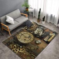 China Custom Round Polyester Carpet 100% Polyester Living Room Bedroom Floor Mat Machine Washable Size Customization for sale