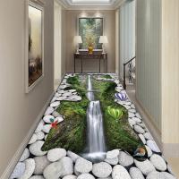 China Custom 3D Floor Painting Polyester Carpet Anti Slip Water Absorbing Mat 80x120cm for sale