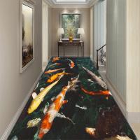 China Custom 3D Floor Painting Polyester Carpet Anti Slip Water Absorbing Mat 80x120cm for sale