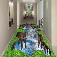 China Custom 3D Floor Painting Polyester Carpet Anti Slip Water Absorbing Mat 80x120cm for sale