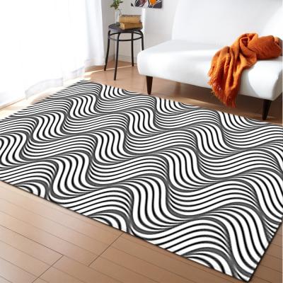 China Custom 3D Floor Painting Polyester Carpet Anti Slip Water Absorbing Mat 80x120cm for sale