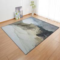 China Wholesale Custom Round Polyester Carpet Floor Mat 1.5x2m Machine Washable for sale