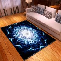 China Wholesale Custom Round Polyester Carpet Floor Mat 1.5x2m Machine Washable for sale