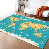 China Wholesale Custom Round Polyester Carpet Floor Mat 1.5x2m Machine Washable for sale