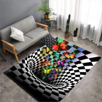 China Wholesale Custom Round Polyester Carpet Floor Mat 1.5x2m Machine Washable for sale