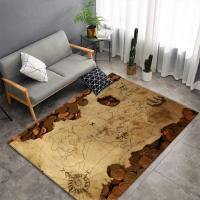 China Wholesale Custom Round Polyester Carpet Floor Mat 1.5x2m Machine Washable for sale
