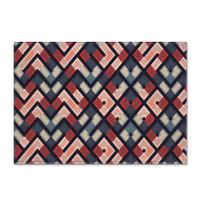 China Custom Round Polyester Geometric Floor Mat 100x150cm Machine Washable Carpet for Living Room Bedroom for sale
