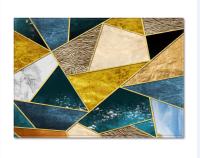 China Custom Round Polyester Geometric Floor Mat 100x150cm Machine Washable Carpet for Living Room Bedroom for sale