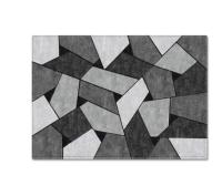 China Custom Round Polyester Geometric Floor Mat 100x150cm Machine Washable Carpet for Living Room Bedroom for sale