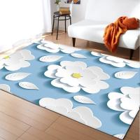 China Custom Round Polyester Carpet 1.5x2m Machine Washable Floor Mat for Living Room Bedroom for sale