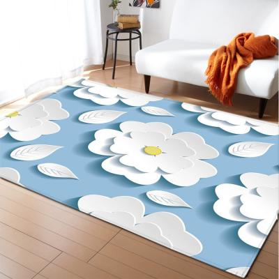 China Custom Round Polyester Carpet 1.5x2m Machine Washable Floor Mat for Living Room Bedroom for sale