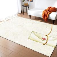 China Custom Round Polyester Carpet 1.5x2m Machine Washable Floor Mat for Living Room Bedroom for sale