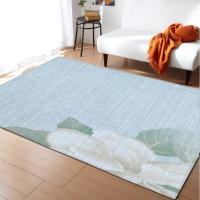 China Custom Round Polyester Carpet 1.5x2m Machine Washable Floor Mat for Living Room Bedroom for sale