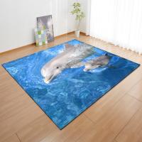 China Custom Round Polyester Carpet 1.5x2m Machine Washable Floor Mat for Living Room Bedroom for sale