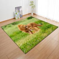 China Custom Round Polyester Carpet 1.5x2m Machine Washable Floor Mat for Living Room Bedroom for sale