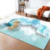 China Customizable Non Skid 3D Printed Polyester Rug 100x120cm Living Room Area Carpet for sale