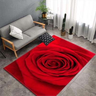 China Customizable Non Skid 3D Printed Polyester Rug 100x120cm Living Room Area Carpet for sale