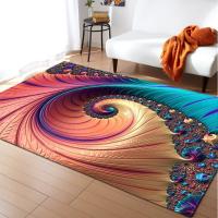 China Customizable Non Skid 3D Printed Polyester Rug 100x120cm Living Room Area Carpet for sale