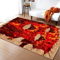 China Customizable Non Skid 3D Printed Polyester Rug 100x120cm Living Room Area Carpet for sale
